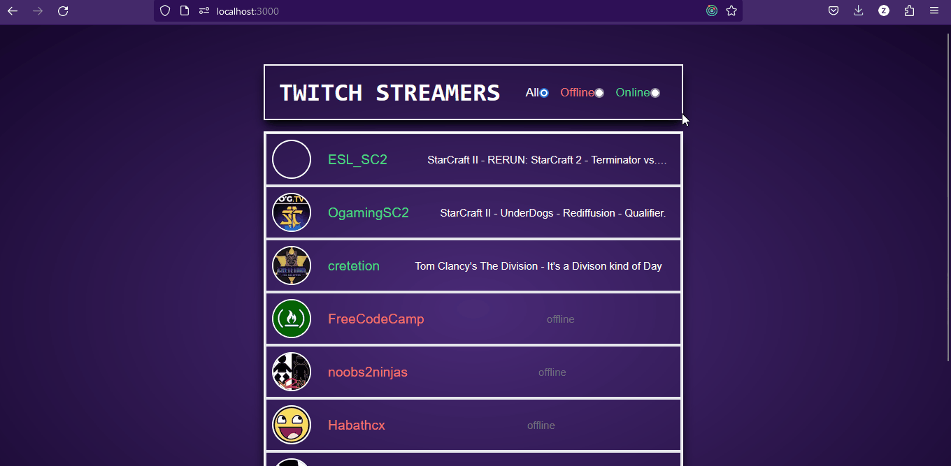 GitHub - m1her/Twitch-JSON-API: This project is a Twitch streamer ... GitHub - m1her/Twitch-JSON-API: This project is a Twitch streamer ...