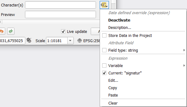 Data defined override centroid fill marker font characters don't appear in the Layout legend ...