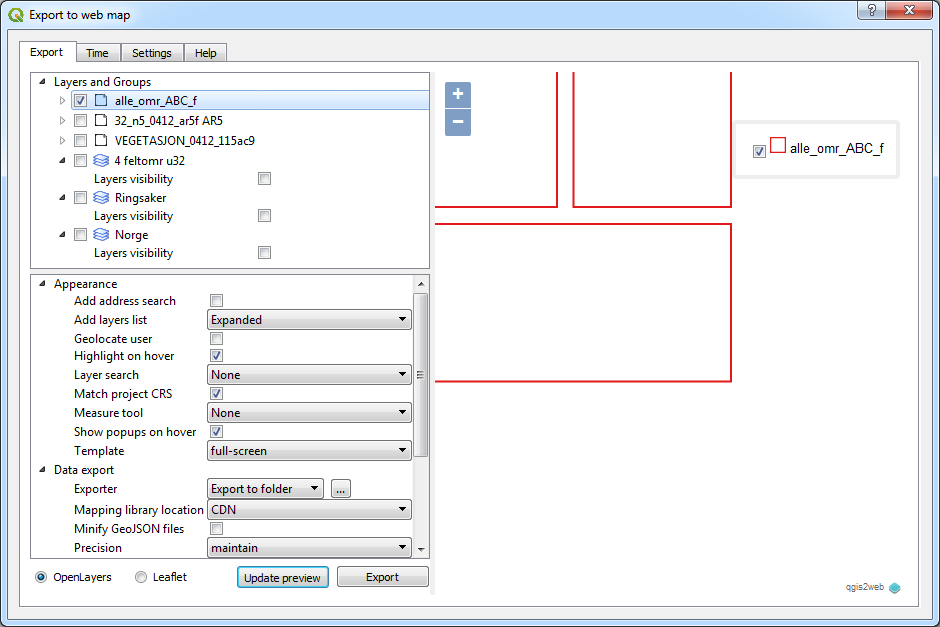 Cant See Openlayers Option Window In Qgis 30 · Issue 623 · Qgis2webqgis2web · Github