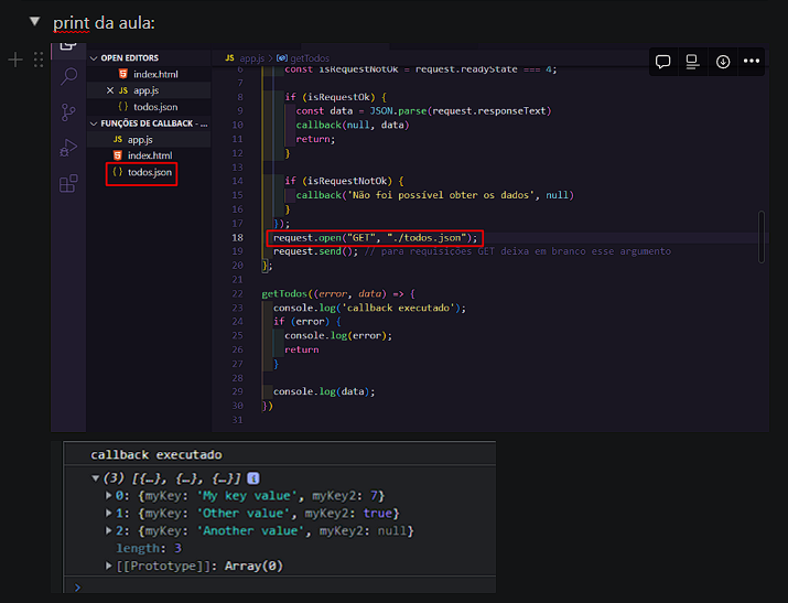 Resumo da Aula Trabalhando com JSON (JavaScript Object Notation) - Aula 03-04 da etapa 11 ...