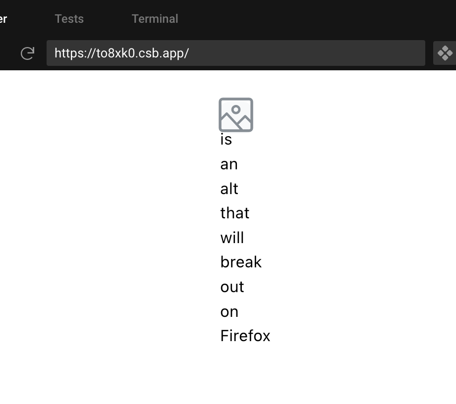 @mantine/core - Image - Long alt text appears behind placeholder ...