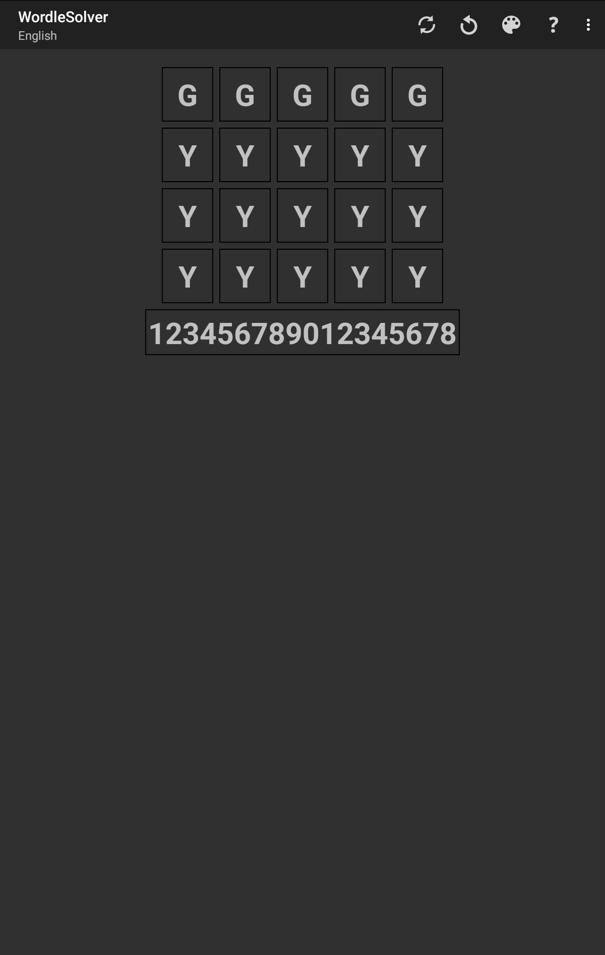 Expanded display too large · Issue #5 · billthefarmer/wordlesolver · GitHub