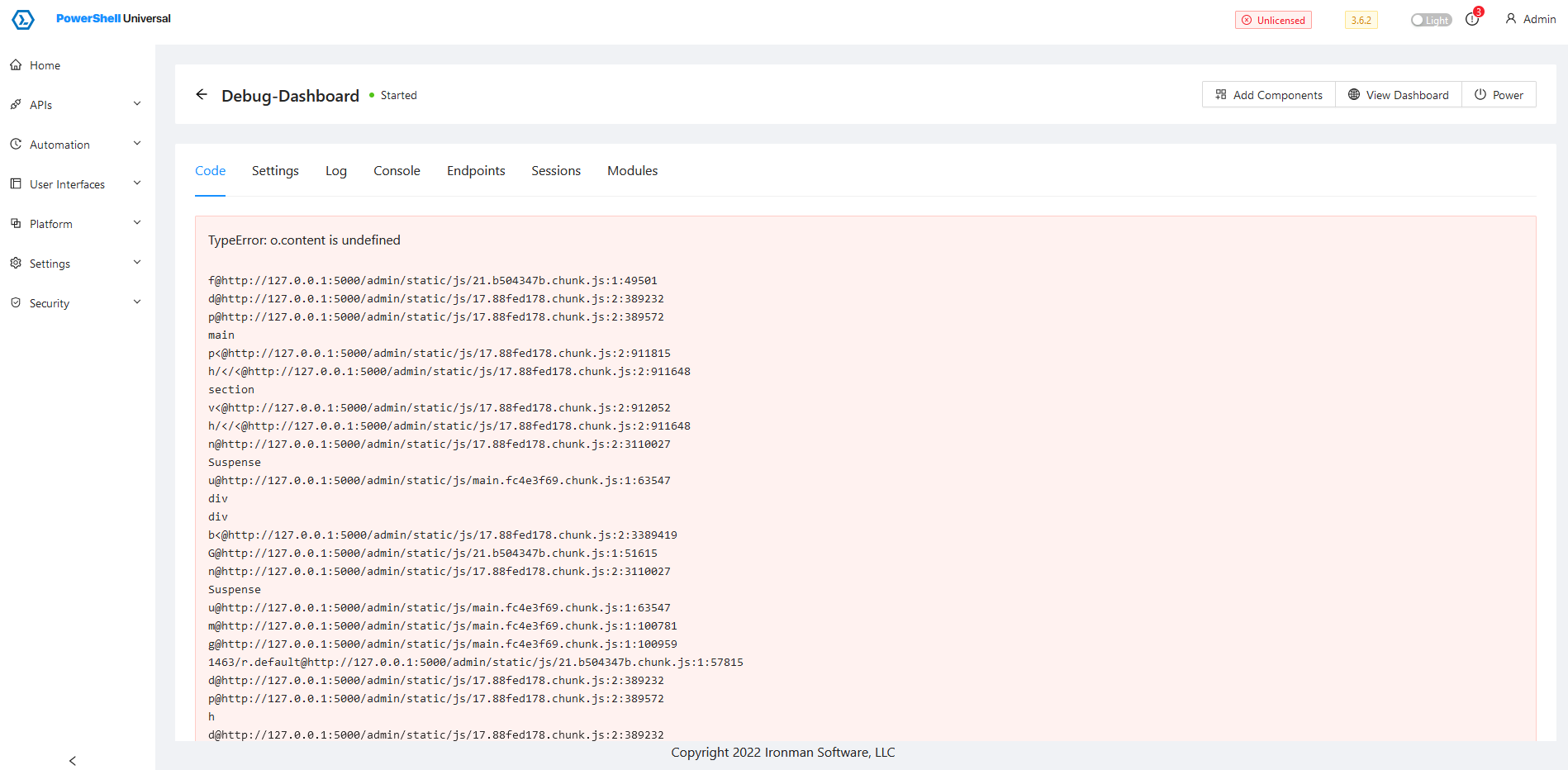 Bug? Unable to get Pages to show added page · Issue #1833 · ironmansoftware/powershell-universal ...