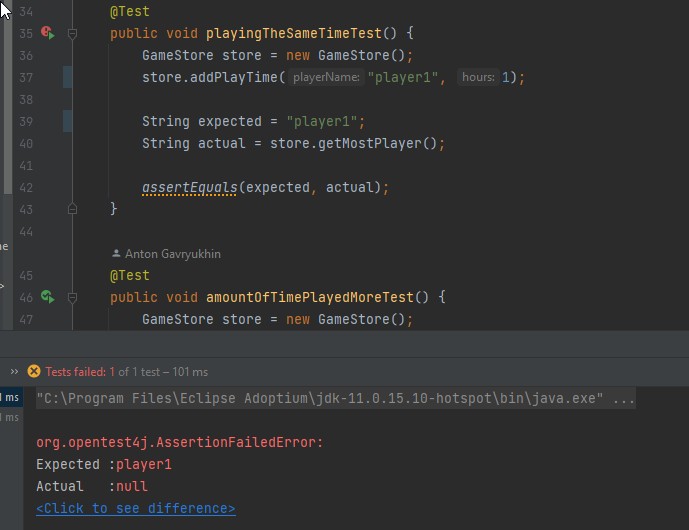 если игрок сыграл 1 час метод getMostPlayer отдает null вместо имя игрока · Issue #10 ...