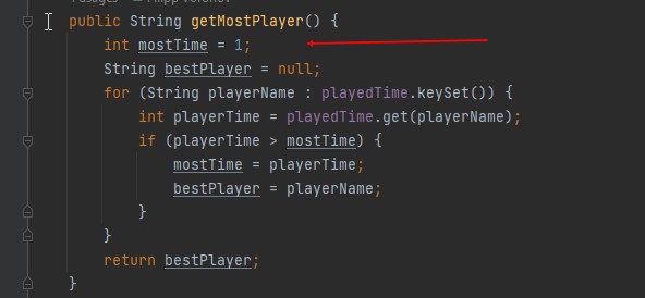если игрок сыграл 1 час метод getMostPlayer отдает null вместо имя игрока · Issue #10 ...