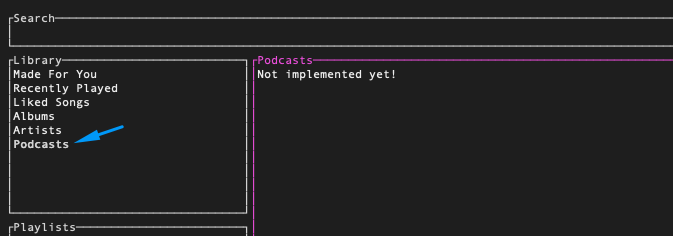 Cant return from Podcasts · Issue #657 · Rigellute/spotify-tui · GitHub