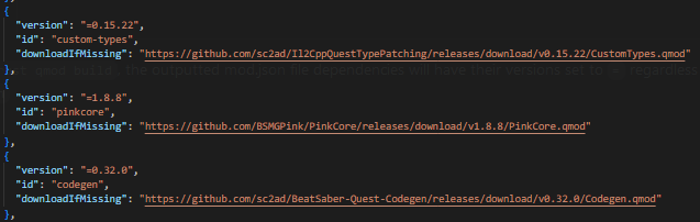 Generated mod.json does not keep dependency version specifications · Issue #18 ...