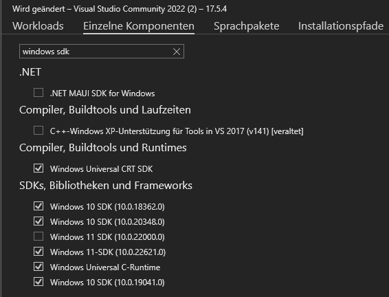 FATAL: Error, the Windows SDK must be installed in Visual Studio. · Issue #2166 · Nuitka/Nuitka ...