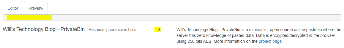No preview shows for any options on fresh install in Chrome · Issue #483 · PrivateBin/PrivateBin ...