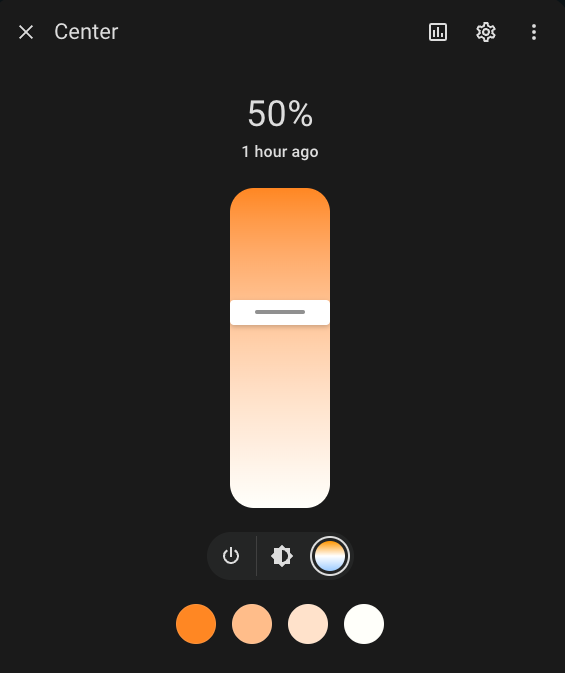 Lights' color-temperature slider indicates brightness rather than color ...