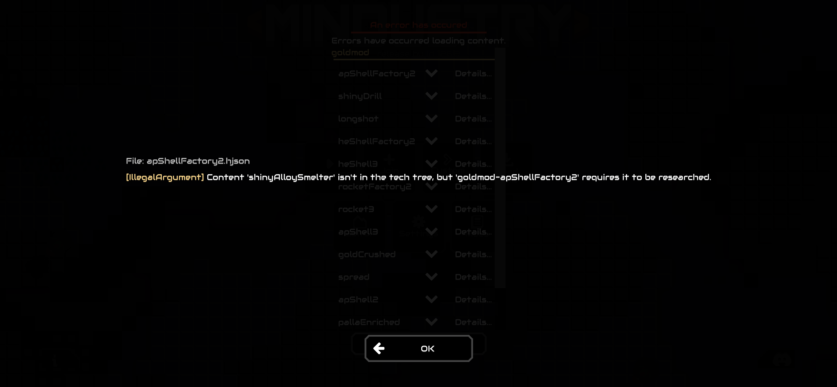 [IOS] Mod produces errors on mobile but fine on desktop · Issue #7621 · Anuken/Mindustry · GitHub