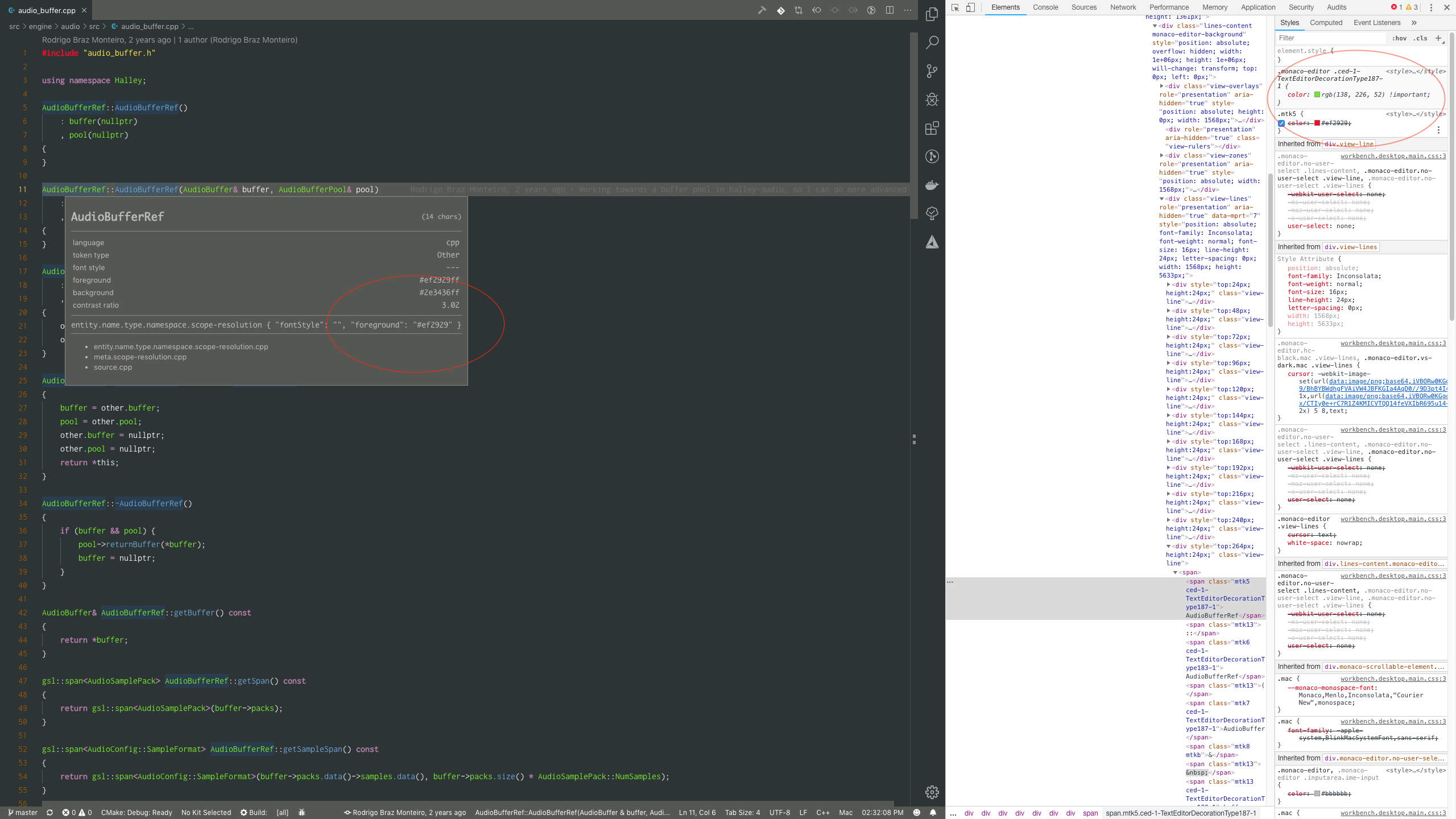 Monaco Stylesheet Incorrectly Overriding Theme Colouring · Issue 4410 · Microsoft Vscode