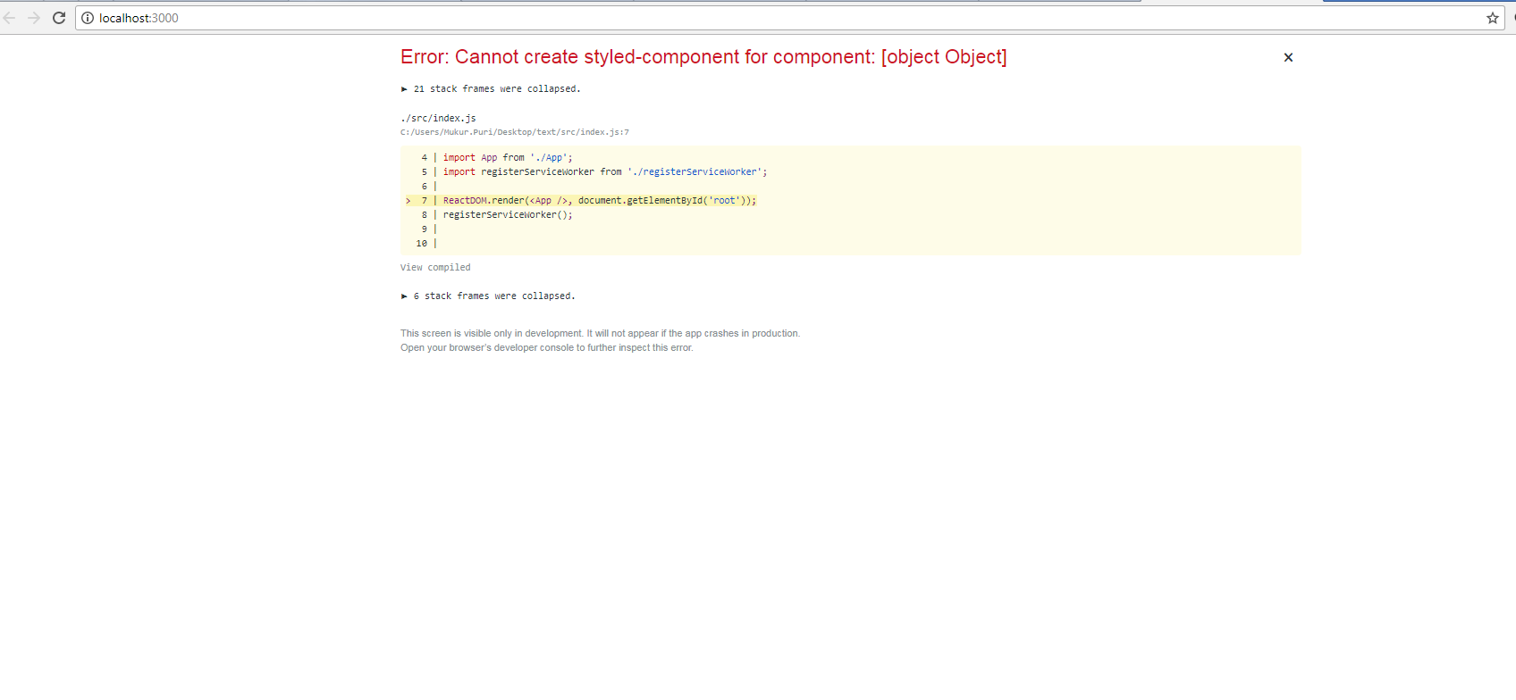 Unable to add theme to any Styled component for even basic usage ... Unable to add theme to any Styled component for even basic usage ...
