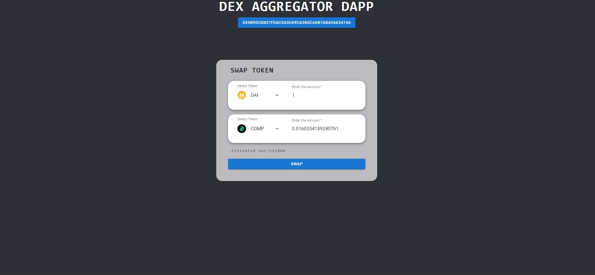 GitHub - nukeTK/DEXAggregatorSwapTokenDapp: (ethers.js + react.js + 0xProtocol + Material ui)