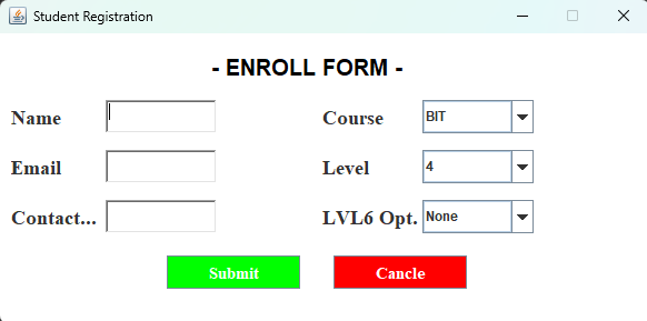 Github Karki Pjava Project Course Management Course Management System With Java Gui And