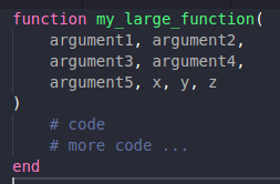 Code folds in functions with many arguments. · Issue #2907 · julia ...