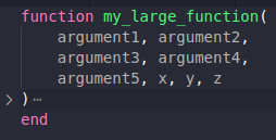 Code folds in functions with many arguments. · Issue #2907 · julia-vscode/julia-vscode · GitHub