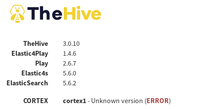Cortex Connection failing, showing red with unknown version. · Issue #568 · TheHive-Project ...