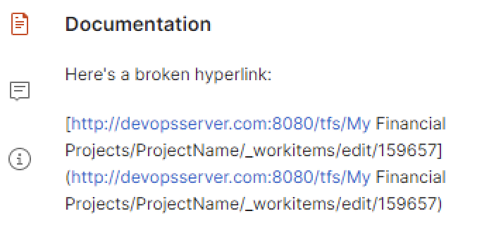 Collection Documentation - Broken Hyperlink Support for Spaces · Issue ...
