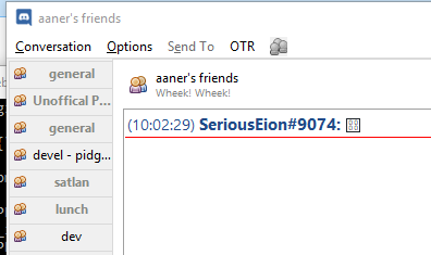 Sending a message with an emoji crashes pidgin · Issue #181 · EionRobb/purple-discord · GitHub