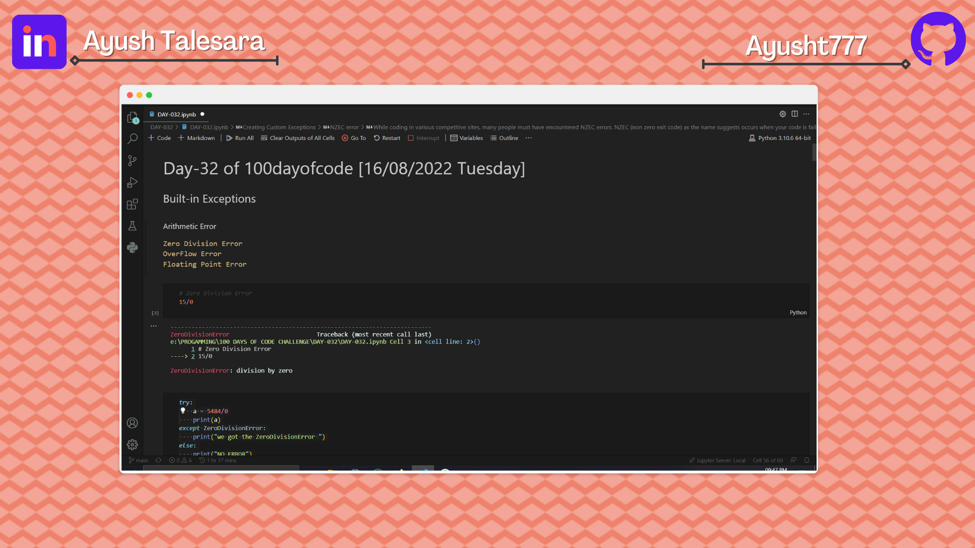 GitHub - Ayusht777/100-DAYS-OF-CODE-CHALLENGE