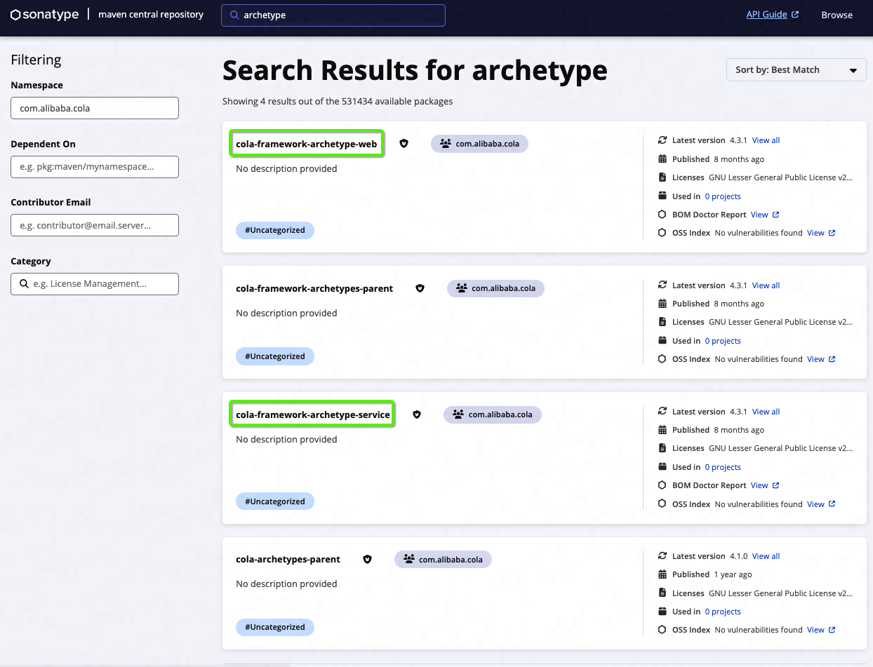com:cola-framework-archetype-web:4 · Issue #337 · alibaba/COLA · GitHub