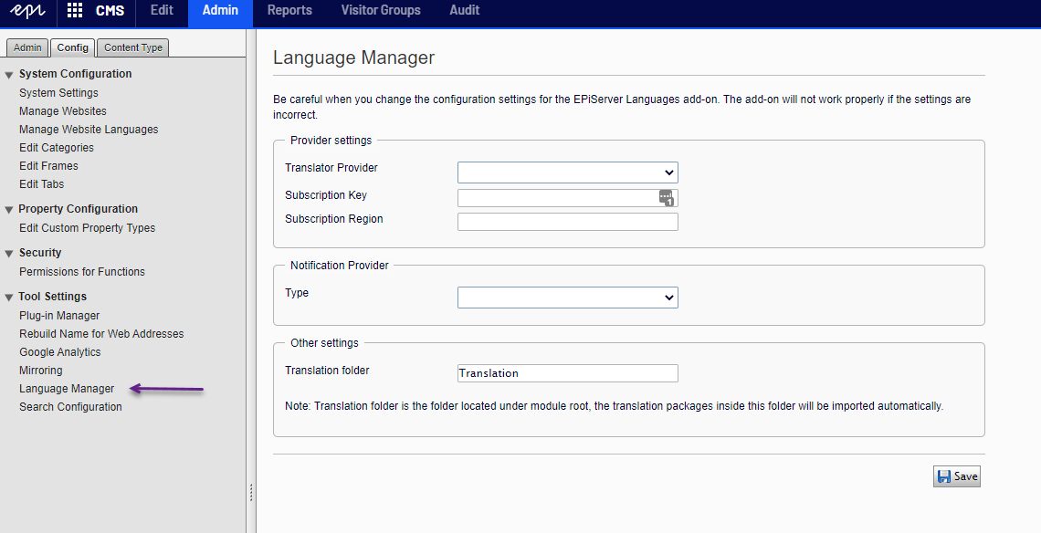 Languagemanager Translate With Azure Cognitive Services · Issue 30 · Episerver Netcore Preview