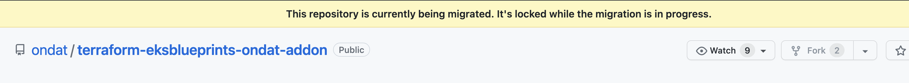 Dependency on "ondat" addon which is apparently in "migration mode" breaks terraform init ...