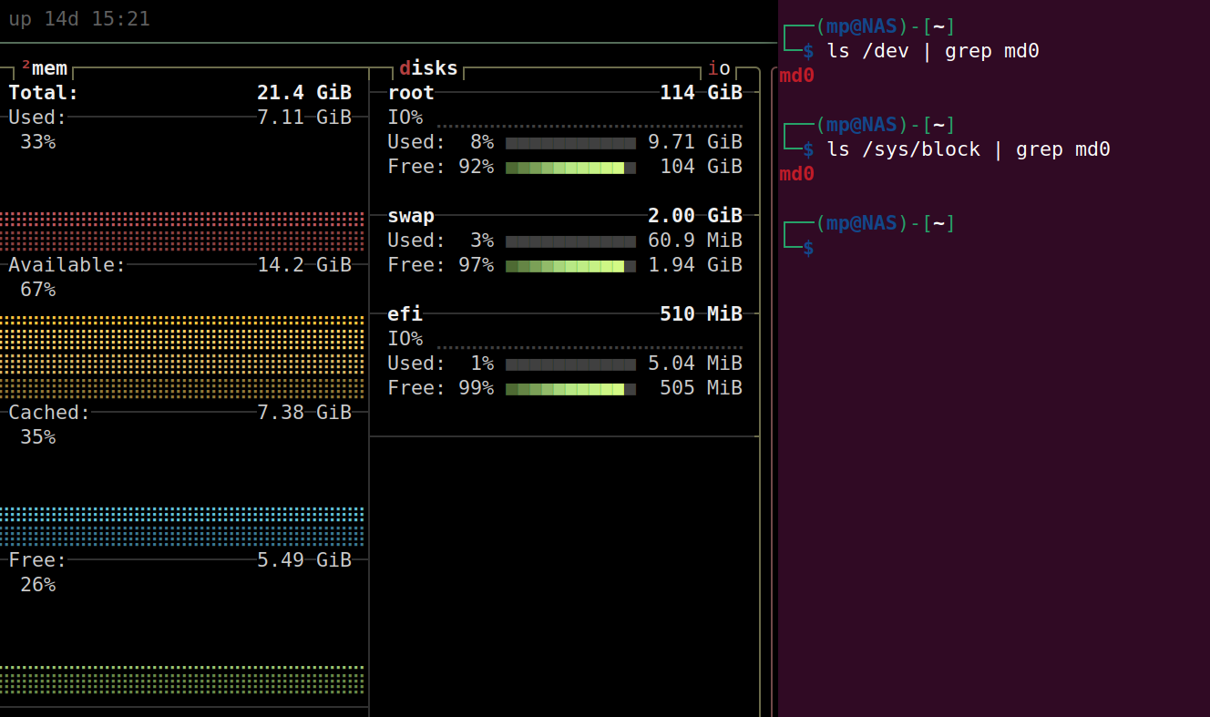 raid disk not showing up[BUG] · Issue #668 · aristocratos/btop · GitHub