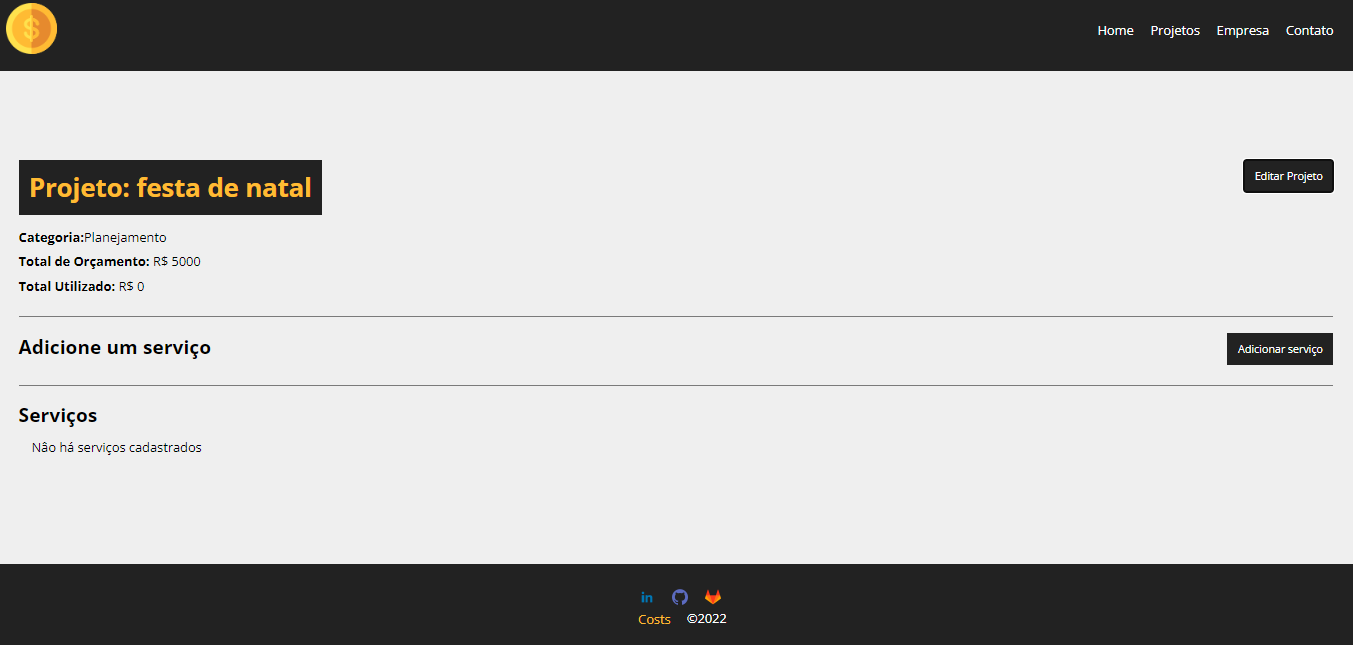 GitHub - emersonjesuz/Projeto-Cost