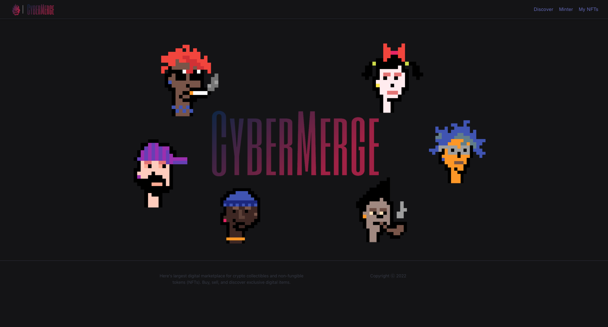 GitHub - wuwonderland/CyberMerge: This NFT Marketplace was built using ...