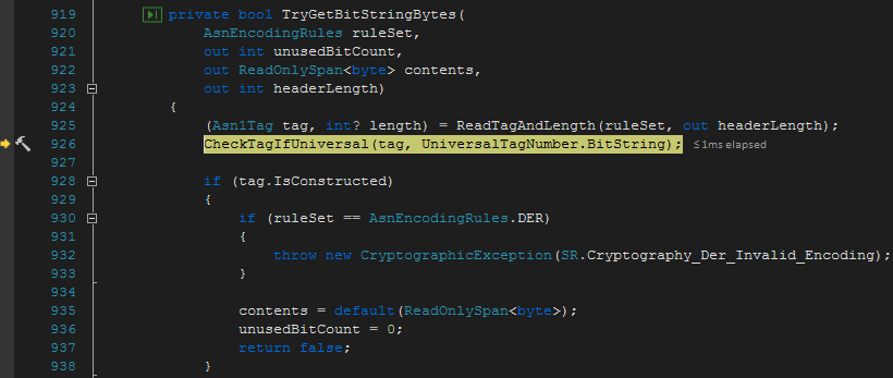 Using Deconstruct Indicates The Whole Method Body For The Source To The