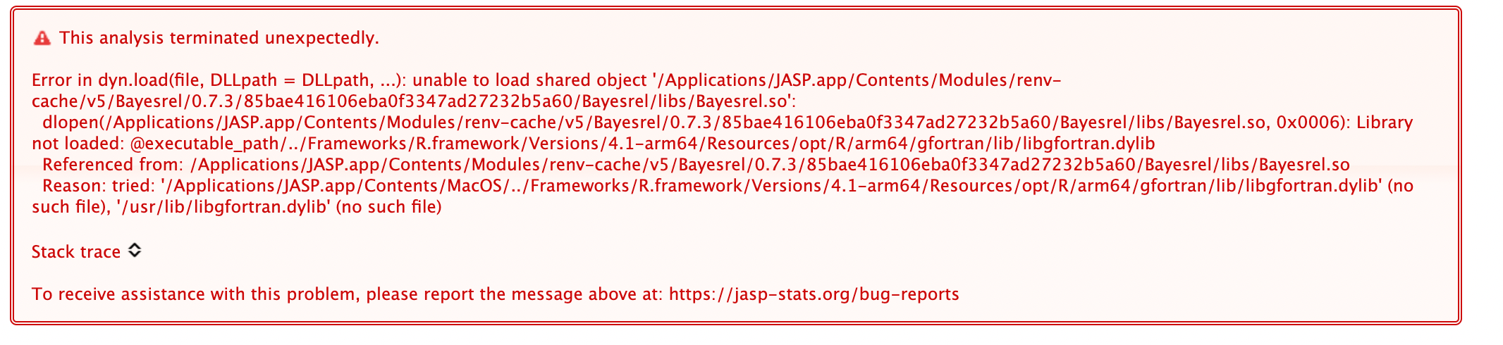 [Bug]: reliability module fails · Issue #1738 · jasp-stats/jasp-issues · GitHub