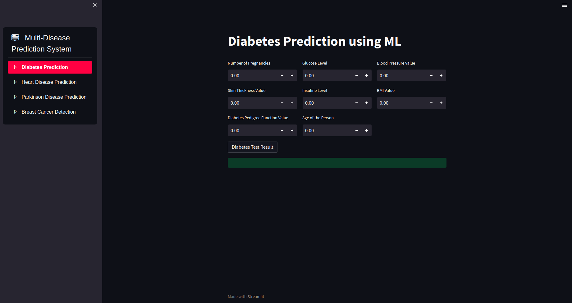 GitHub - sahilfaizal01/Multi-Disease-Prediction-App: This is a machine ...