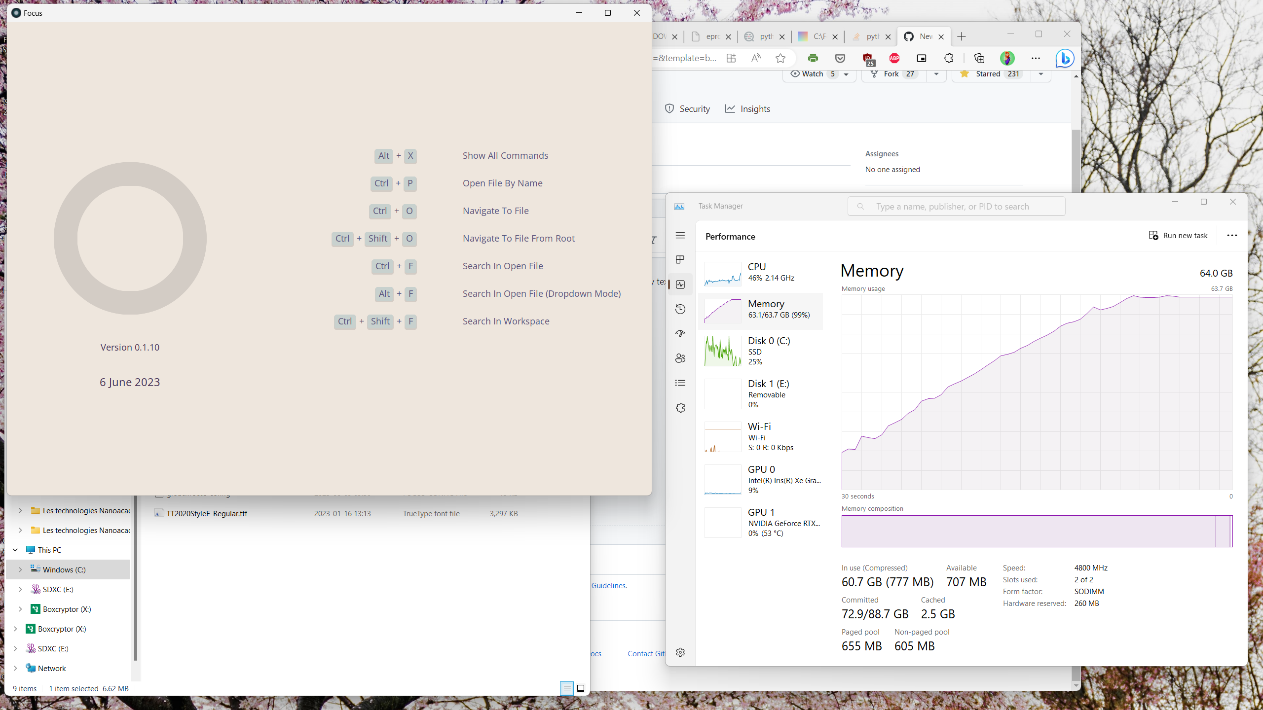 Massive Memory Leak · Issue 63 · Focus Editorfocus · Github 