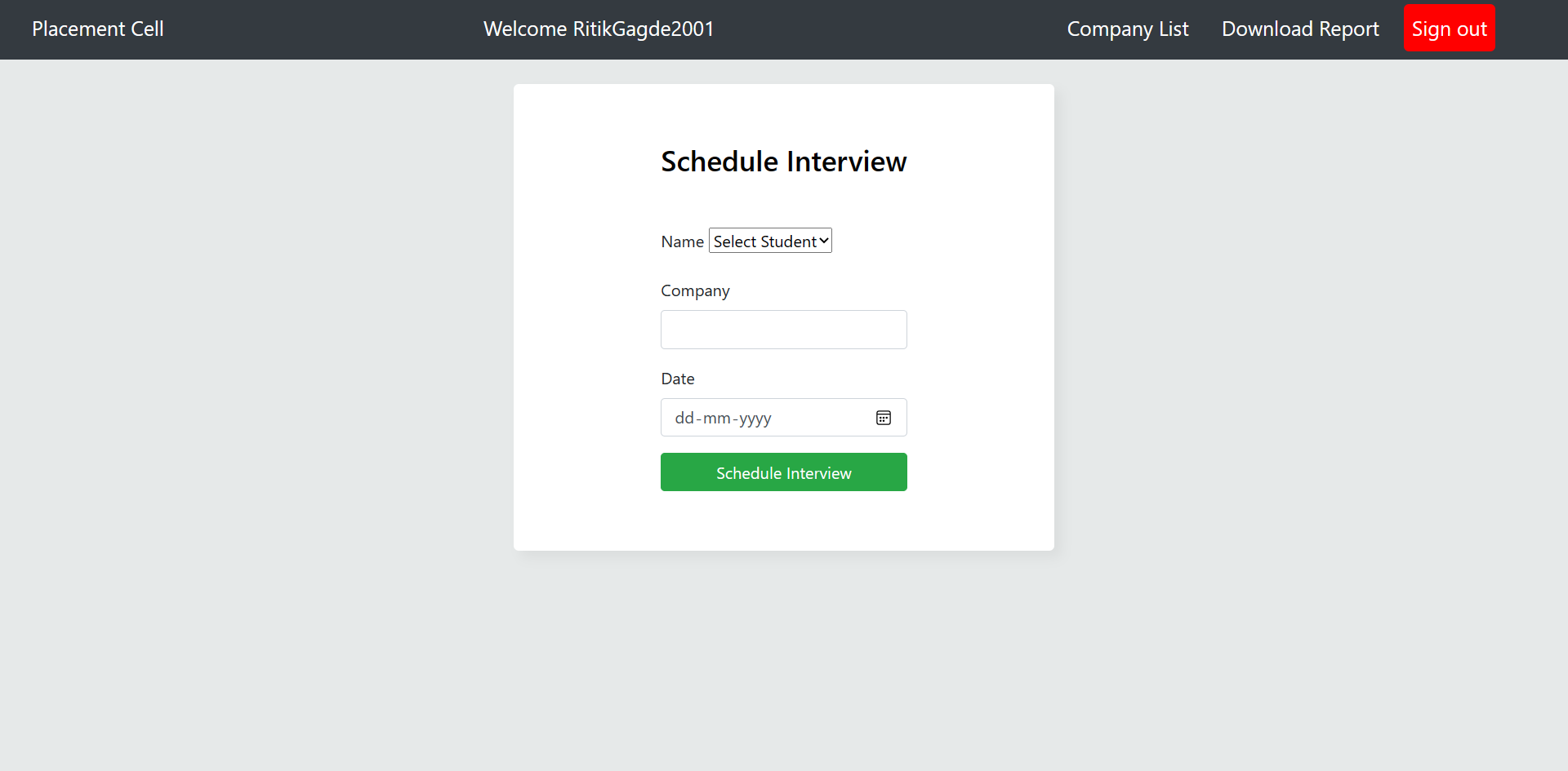 GitHub - 11sricharan/Placement_Management