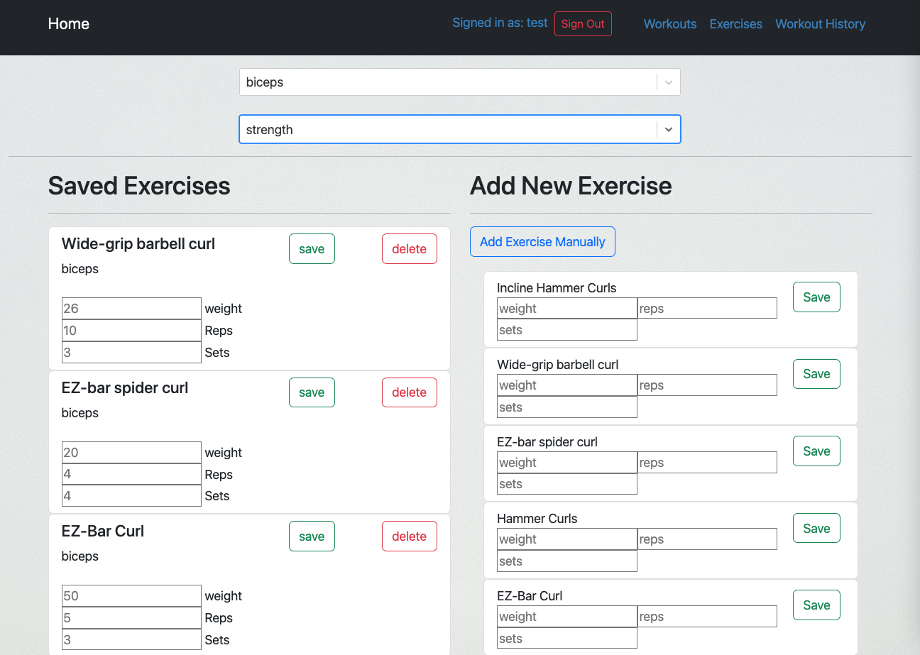 GitHub - JaedynK/exercise_planner