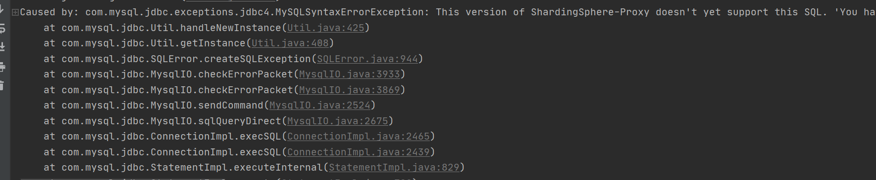 This Version Of Shardingsphere Proxy Doesnt Yet Support This Sql · Issue 18039 · Apache