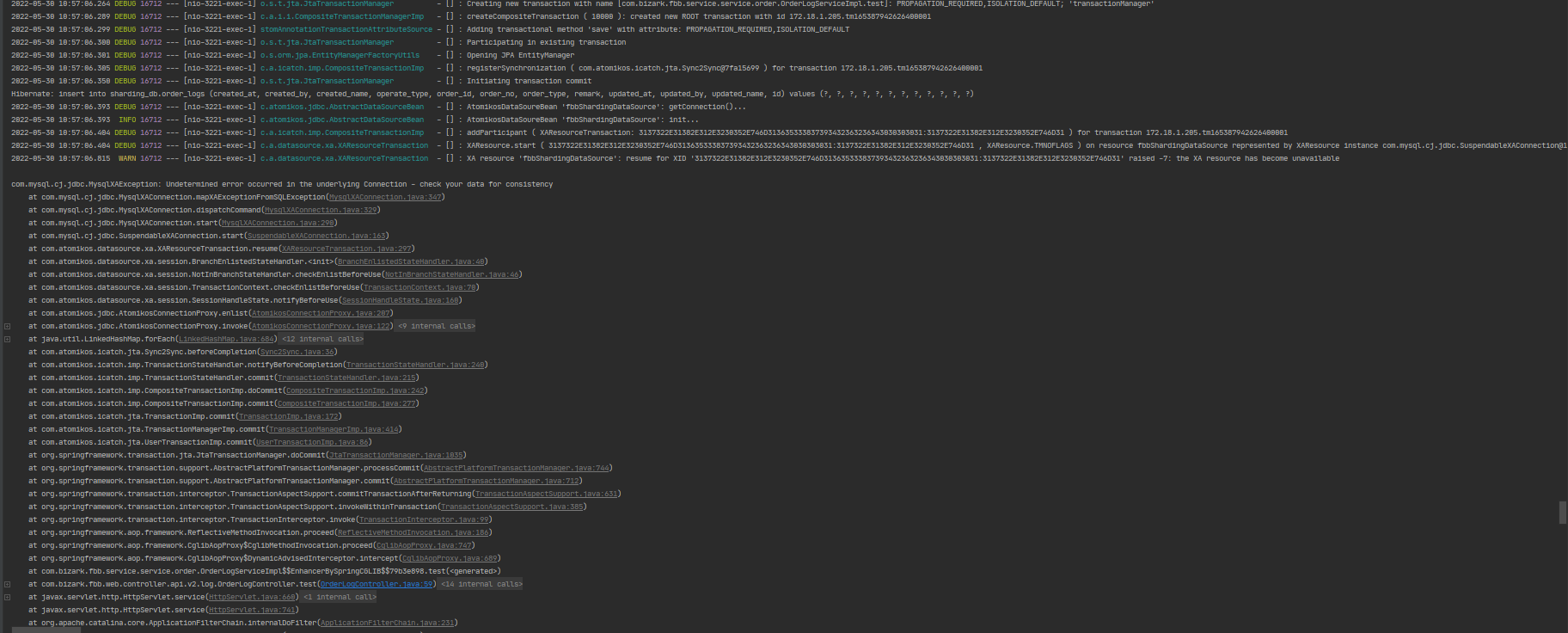 shardingsphere-proxy throw XA Exception When integration with spring boot and atomikos · Issue ...