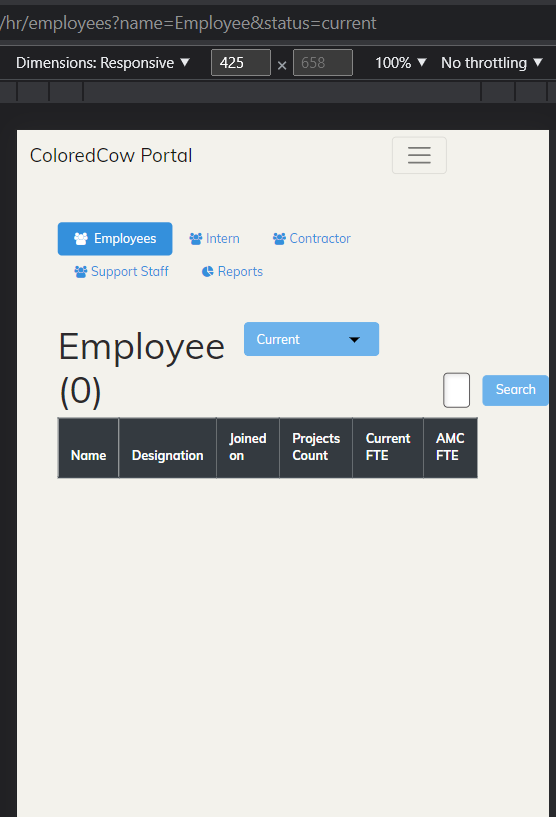 Fix search button alignment on working staff page · Issue #3038 · ColoredCow/portal · GitHub