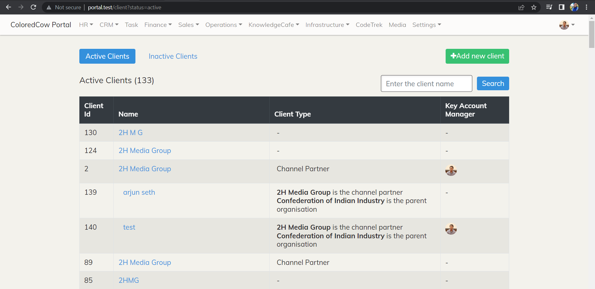 Show clients status count on menu header in client listing page · Issue ...