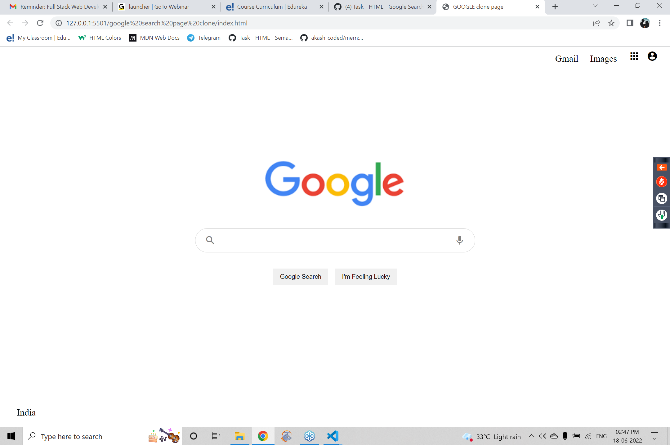 Task - HTML & CSS - Google Search Page Clone · akash-coded mern · Discussion #47 · GitHub