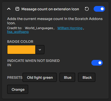 Fix position and layout of preset buttons · Issue #5549 · ScratchAddons/ScratchAddons · GitHub