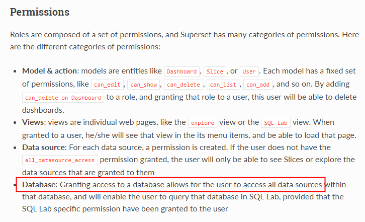 Database Permission for version 0.25.0 · Issue #5053 · apache/superset · GitHub