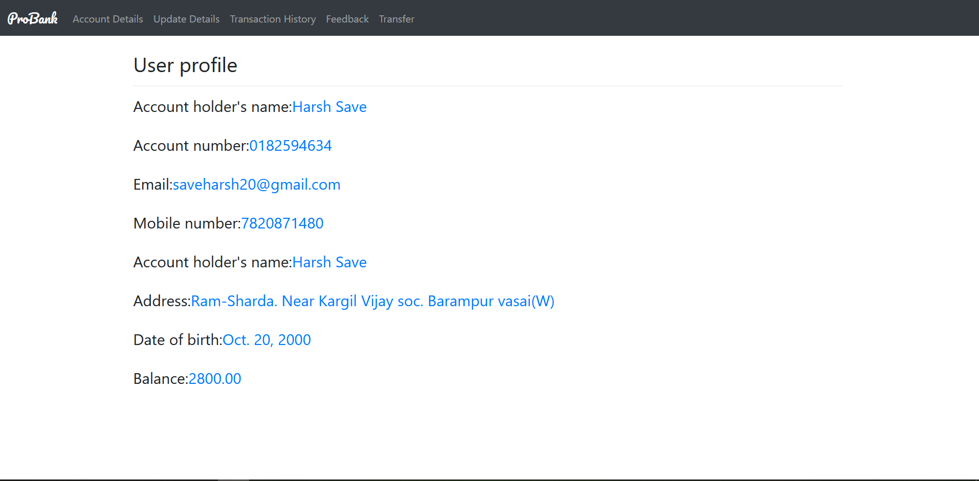 Github Harsh Save Online Banking System