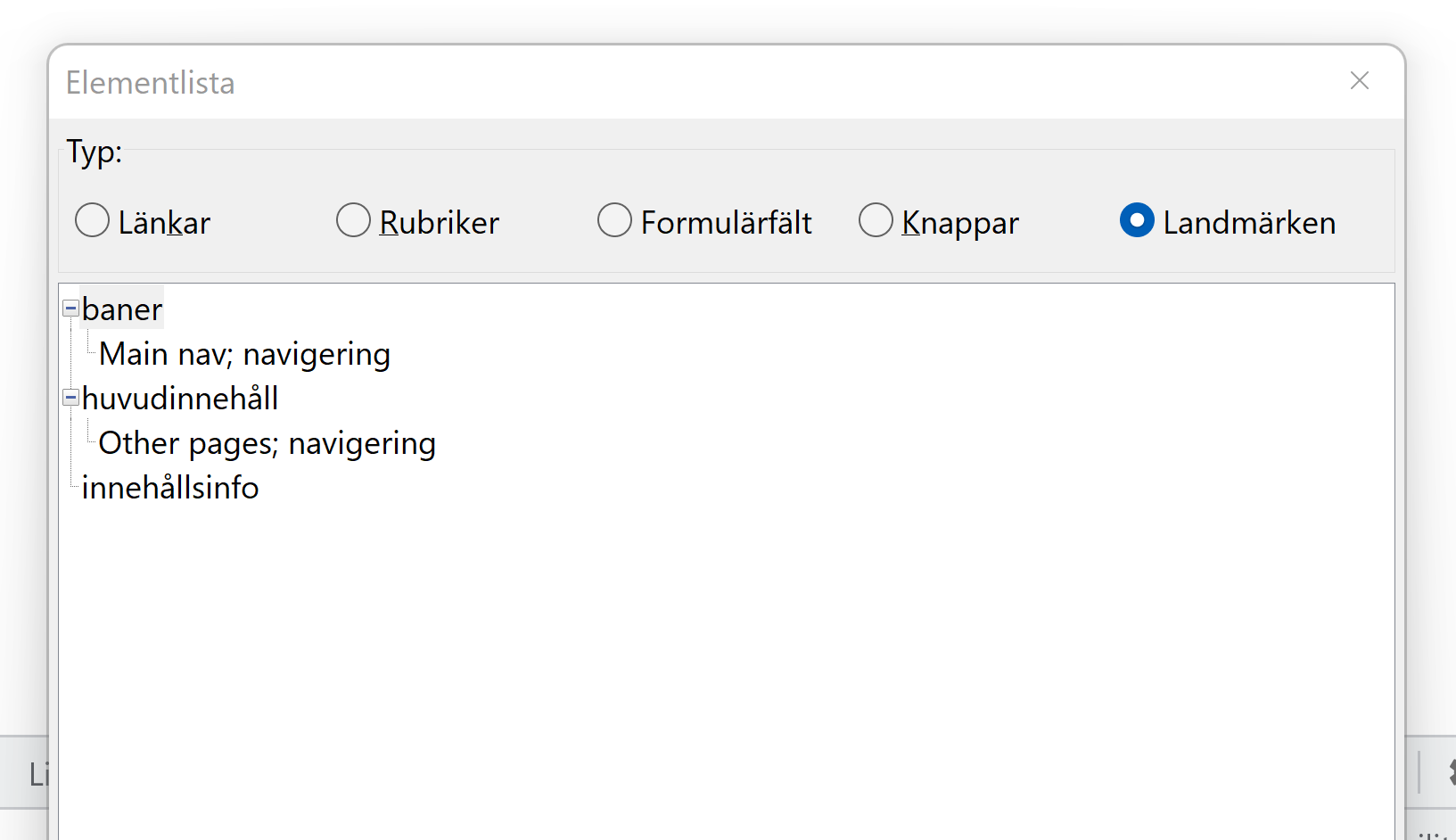 HTML element list ignores some nav elements · Issue #14420 · nvaccess/nvda · GitHub