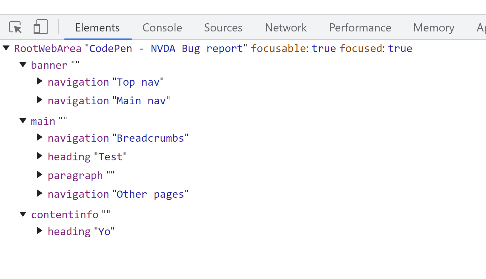 HTML element list ignores some nav elements · Issue #14420 · nvaccess/nvda · GitHub