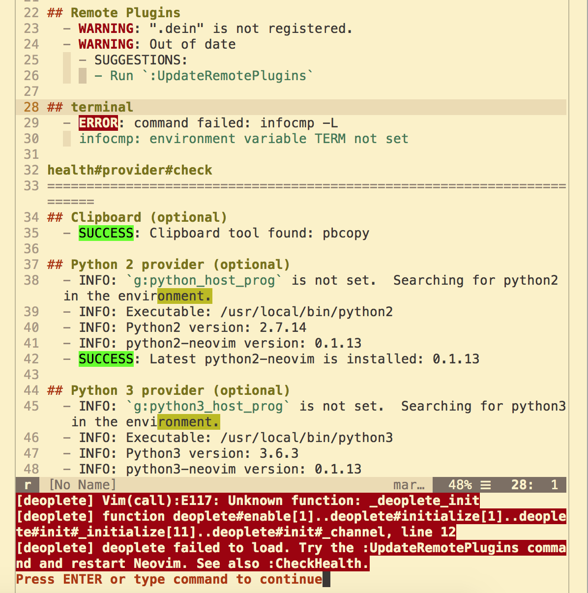 Deoplete can't be loaded for an unknown reason. · Issue #563 · Shougo/deoplete.nvim · GitHub