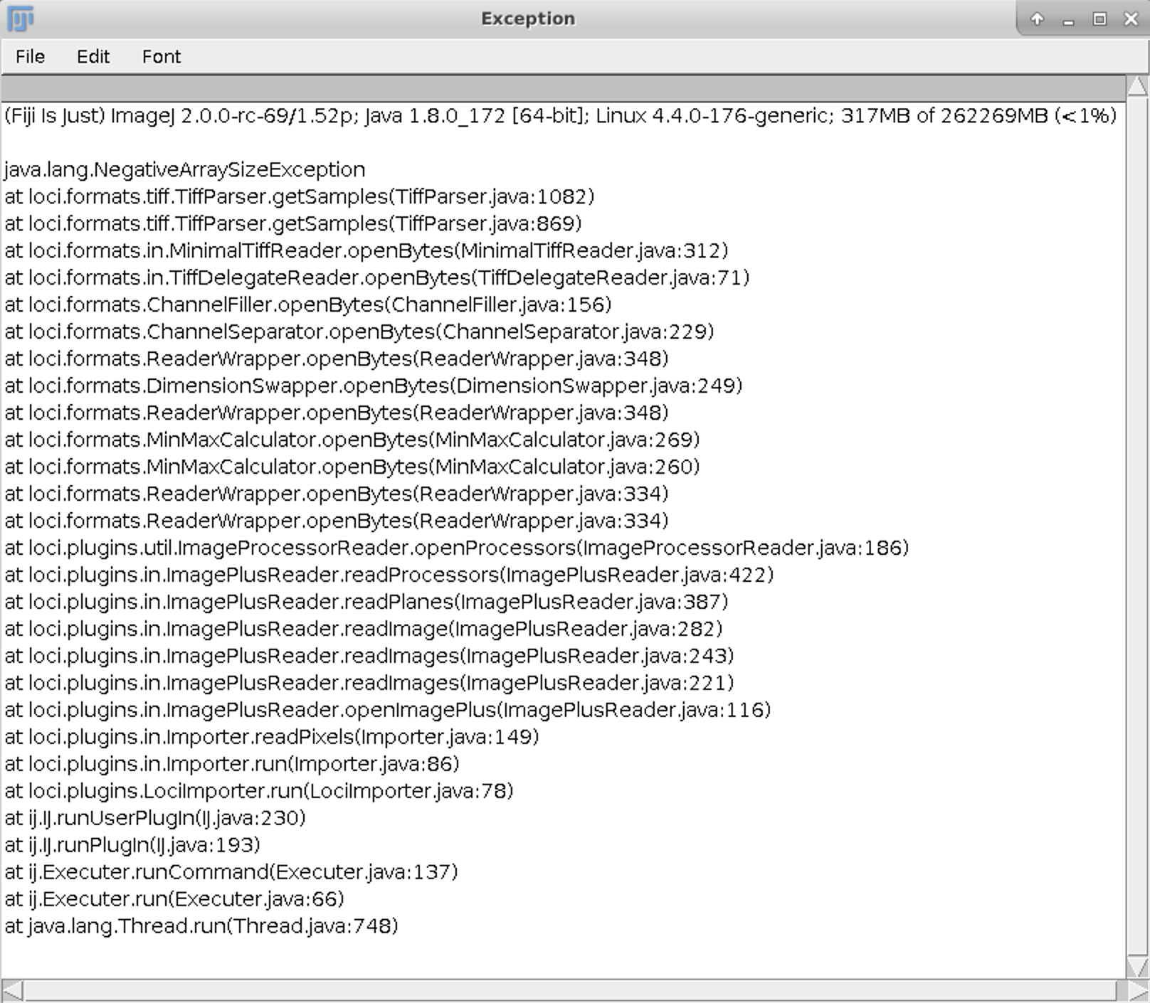 NegativeArraySizeException while opening tiff from Acapella · Issue ...