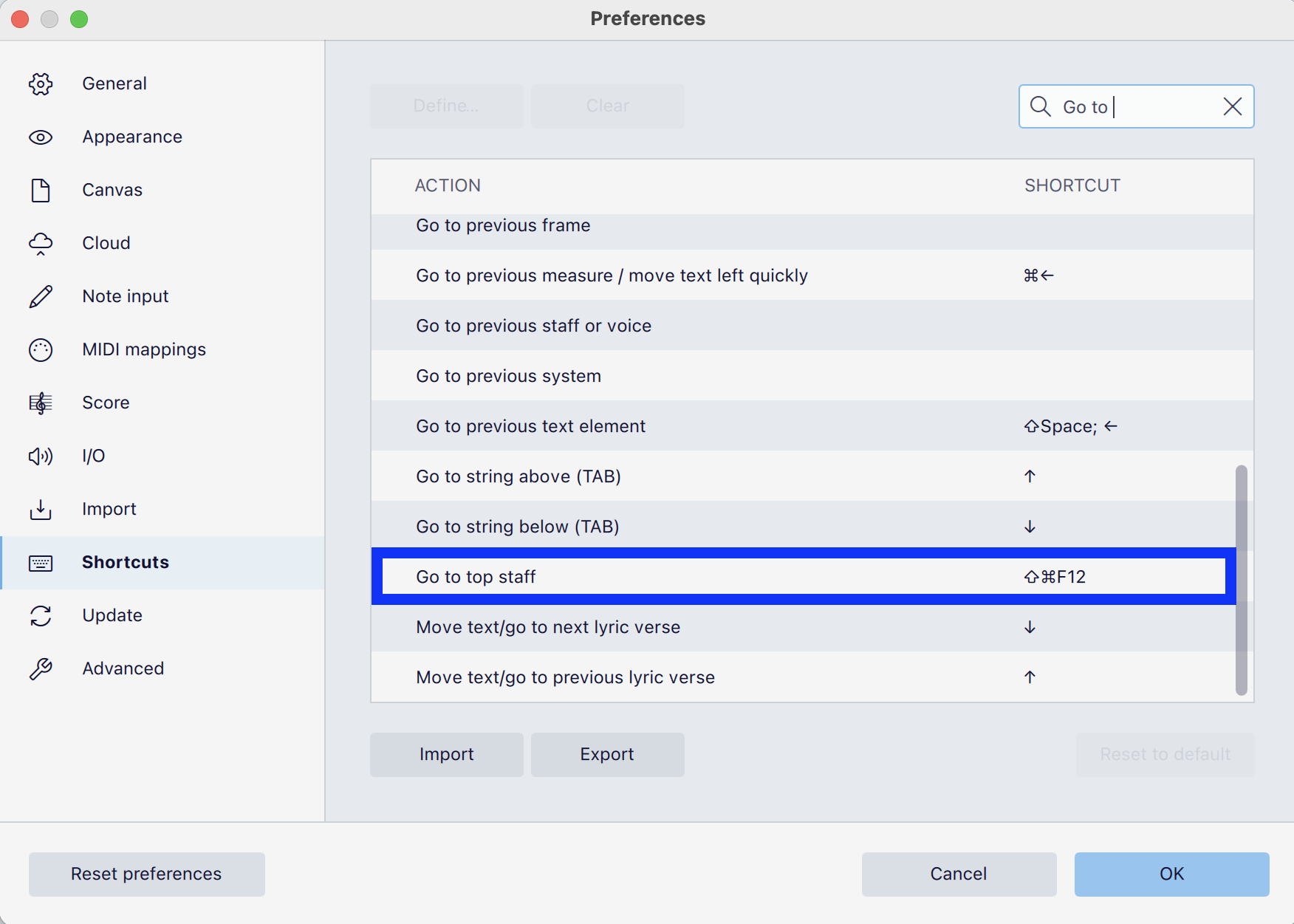 [MU4 Issue] [macOS] shortcuts aren't mapped to correct behavior · Issue #15033 · musescore ...